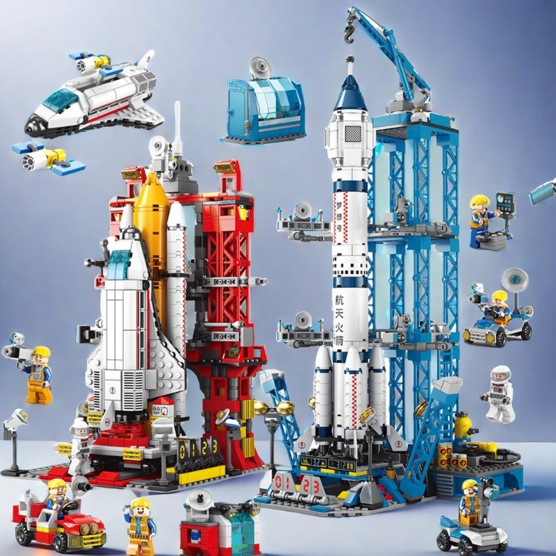 Space Shuttle Rocket Dinosaur Special Police Series Assembled Building ...