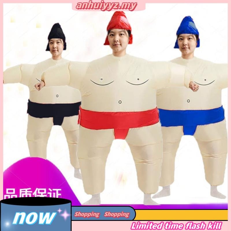 Sumo Inflatable costume Cosplay Wrestler Funny Blow Up Suit Party ...