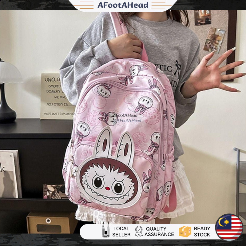 Labubu Backpack Cartoon Large Capacity School Bags POP MART Shoulder ...