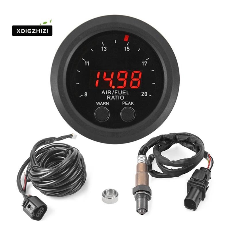 Universal 12V 52MM Integrated Air Fuel Ratio Gauge LED Digital Display ...