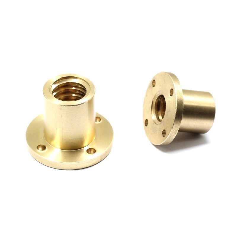 Trapezoidal Screw Rod Double Cut Edge Copper Flange Nut Nut T8-T40T ...