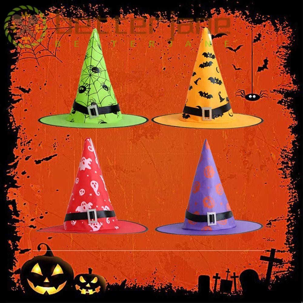 BETTER-JANE Halloween Witch Wizard Hat, Wicked Witch Lighted Witch Hats ...