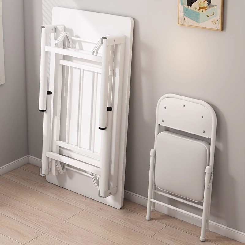 Foldable Table Small Apartment Rental Room Simple Dining Table Portable Long Small Table ...