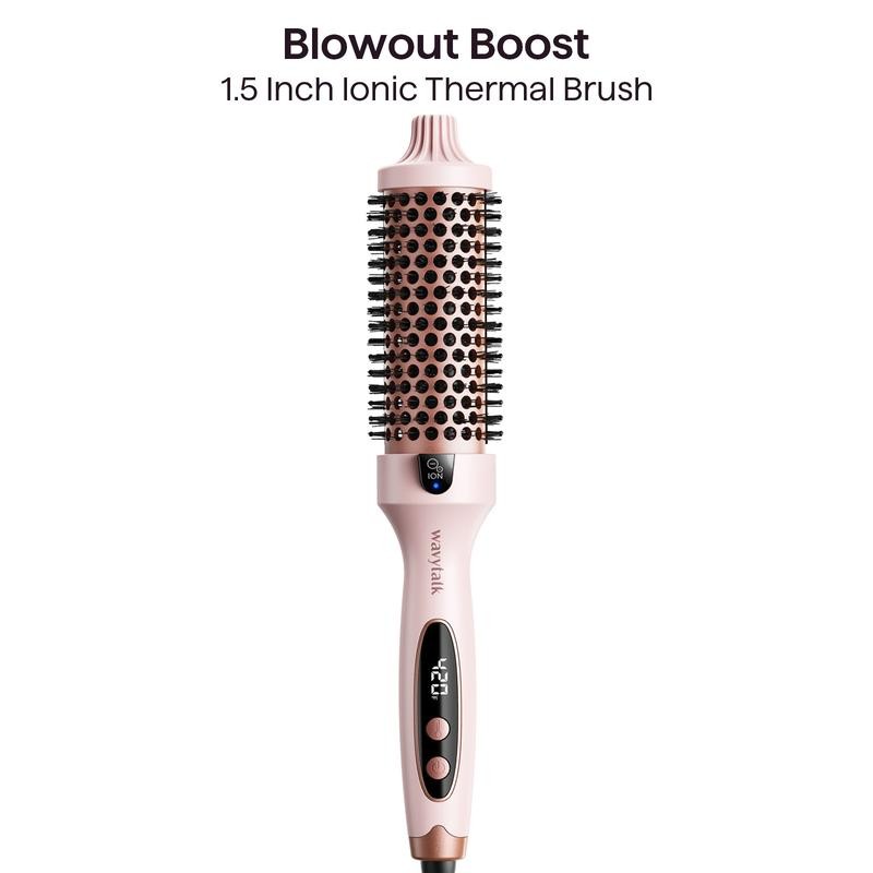 Wavytalk Blowout Boost Ionic Thermal Brush 1 1/2 Inch with LED Display ...