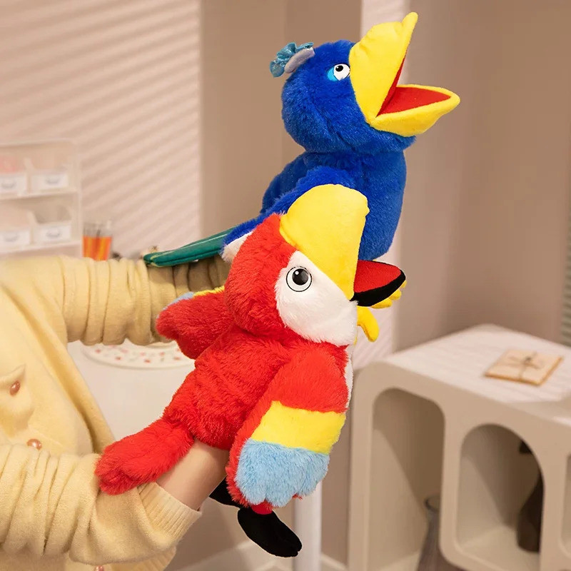 New 6 Style Toucan Hand Puppet Plush Toys Kindergarten Performance Hand ...