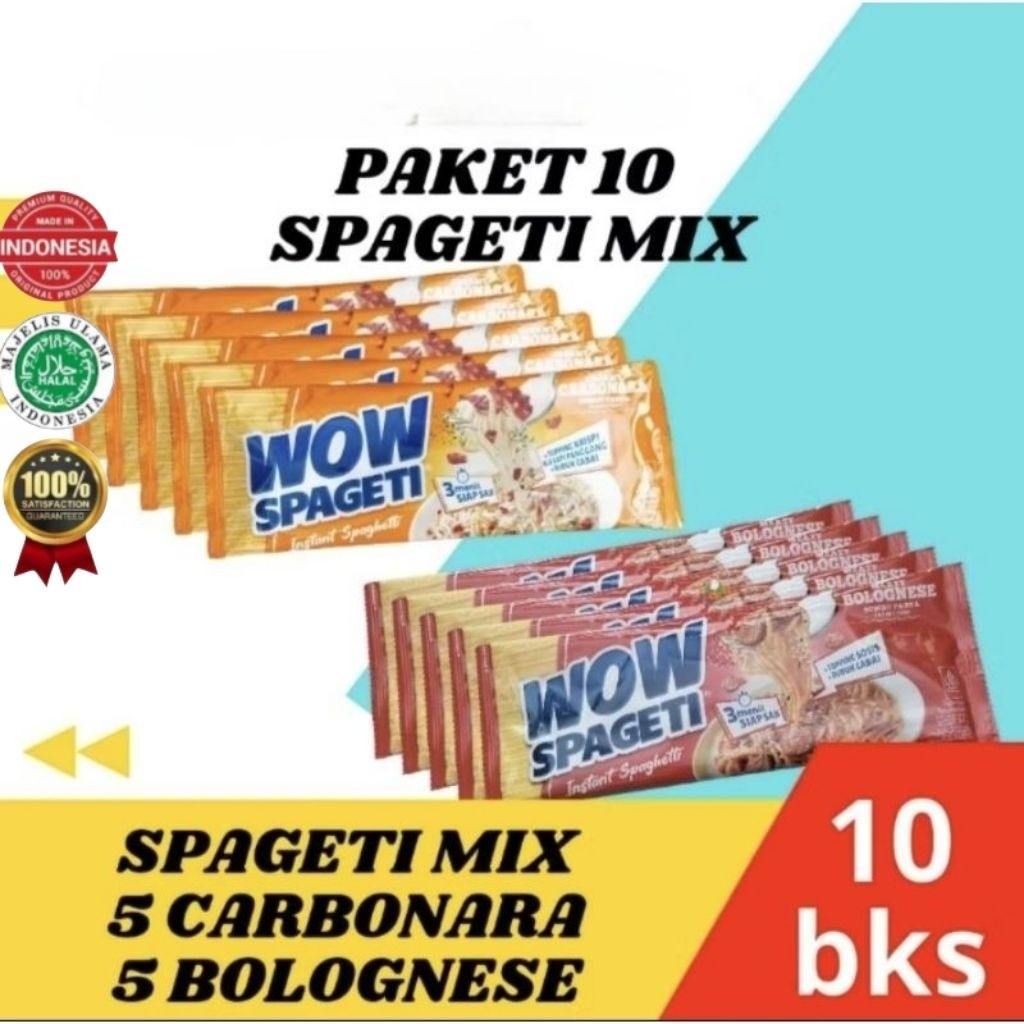 Wow Spageti instant Spaghetti kemasan 75g-88g/harga untuk satu renceng ...