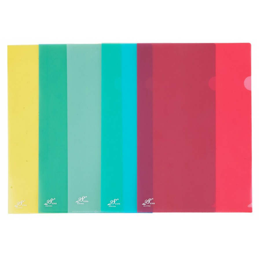 L Shape Transparent (Colour) Document Holder File A4 Size | Shopee Malaysia