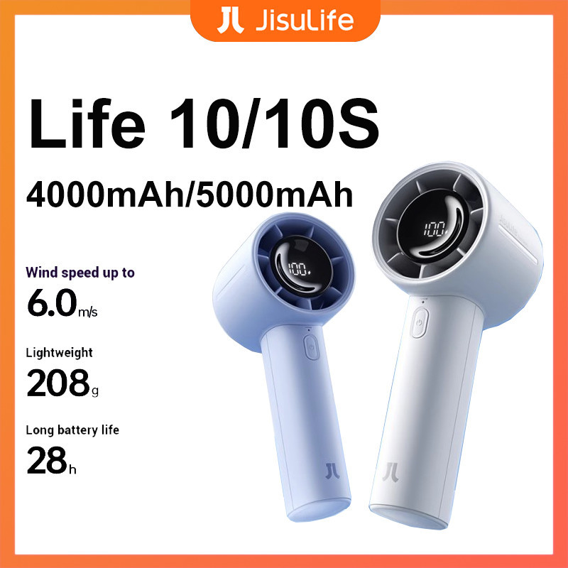 JISULIFE Life 10S 4000mAh 5000mAh Portable Fan 5 Speed Control Turbo ...