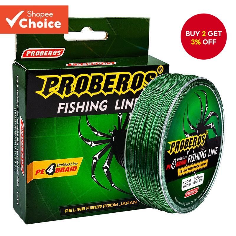 100M Braided Fishing Line - 4-Strand PE, 6-100LB, Super Strong & Smooth ...