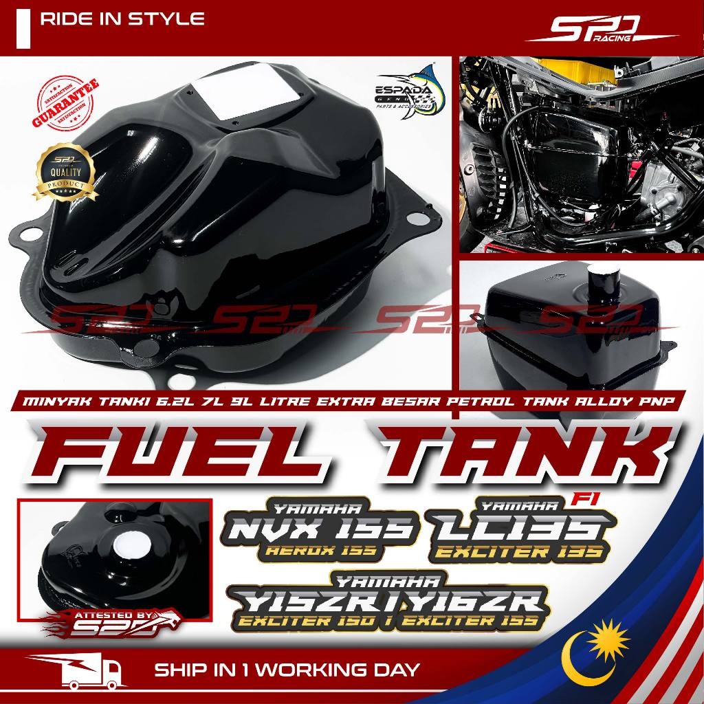 Fuel Tank ESPADA Y15 Y16 NVX LC EXCITER 135 150 155 Minyak Tanki 6.2L ...