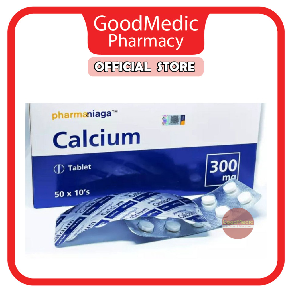 Pharmaniaga Calcium Lactate 300mg | Bone & Joint Support | 10 Tablets ...