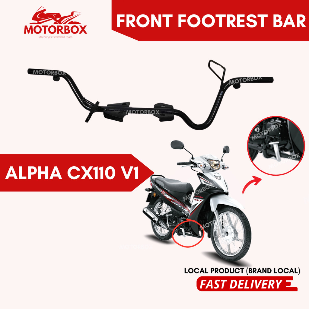 ALPHA CX110 V1 FRONT FOOTREST BAR - WAVE 110 CX ALPHA LAMA OLD PEMIJAK ...