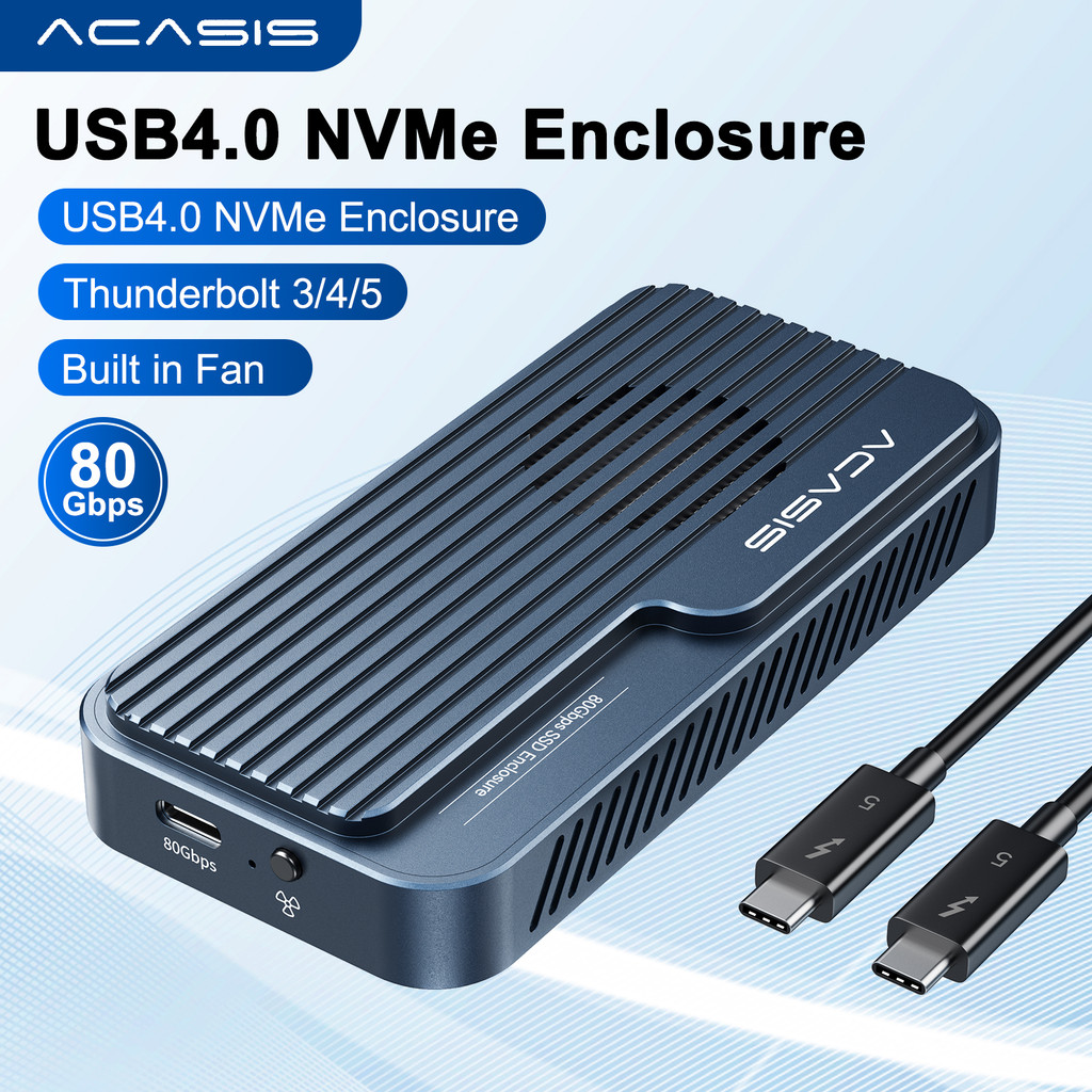 ACASIS 80Gbps USB4 M.2 NVMe SSD Case Thunderbolt 5 USB-C NVME SSD Enclosure Compatible with ...