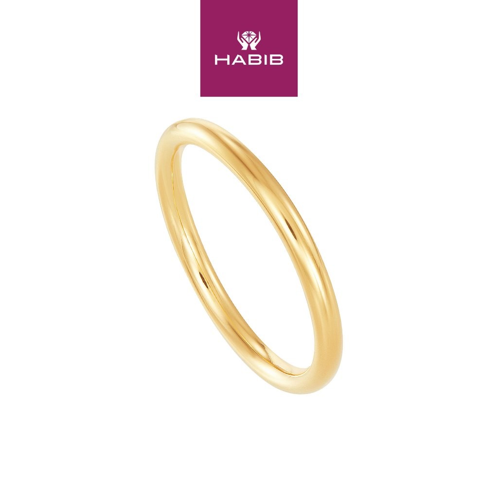 HABIB Oro Italia 916 Gold Band Ring (Belah Rotan) GR47241121 (22K Gold ...
