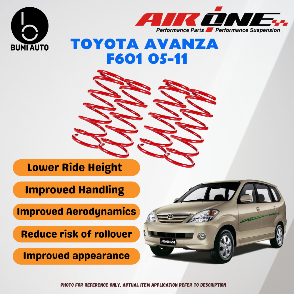 Toyota Avanza F601 / F652 / Innova TGN40 Lowered Sport Spring Front ...