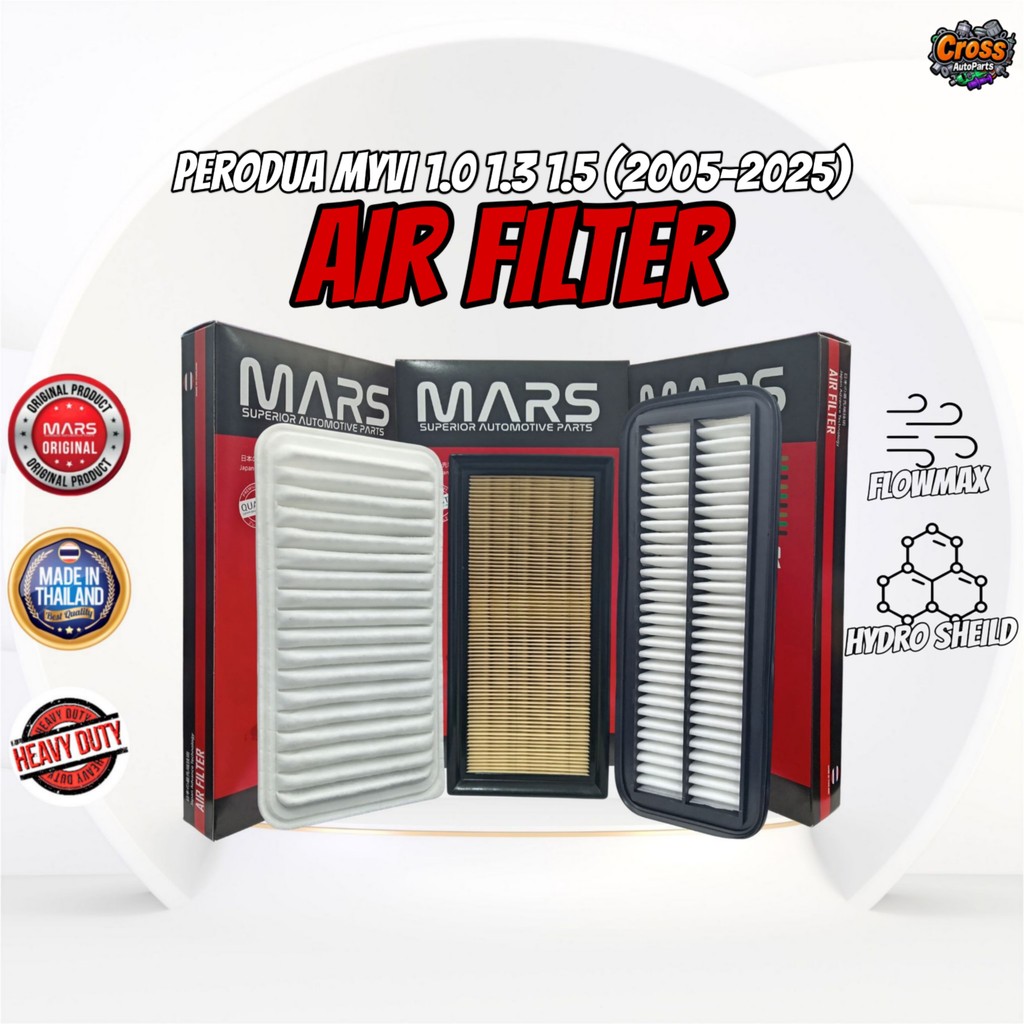 MARS AIR FILTER - PERODUA MYVI 1.0 1.3 1.5 2005-2025 | Shopee Malaysia