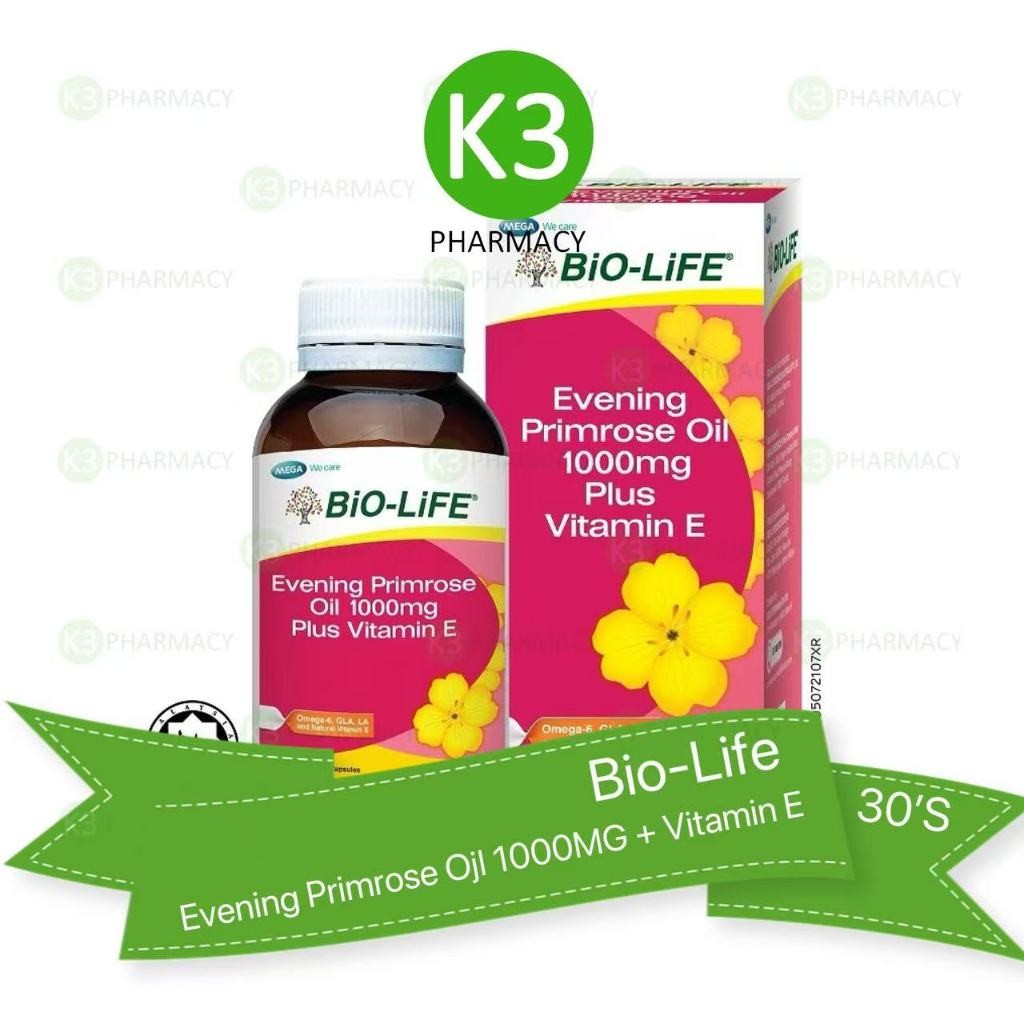 Bio-Life Evening Primrose Oil 1000MG Plus Vitamin E (30'S / 180'S ...