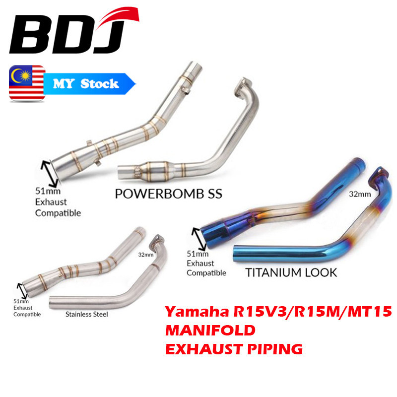 BDJ For Yamaha R15 V3 V4 MT15 R15M MT-15 R15V3 Xsr 155 Exhaust Manifold ...