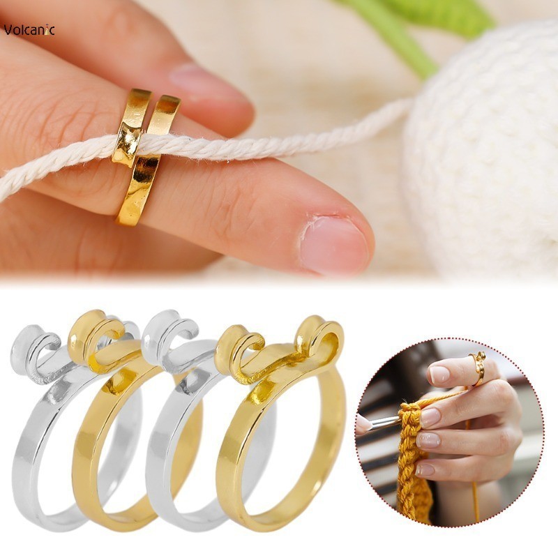 Portable Adjustable Crochet Tension Ring Beginner Knitting Crochet Hook ...