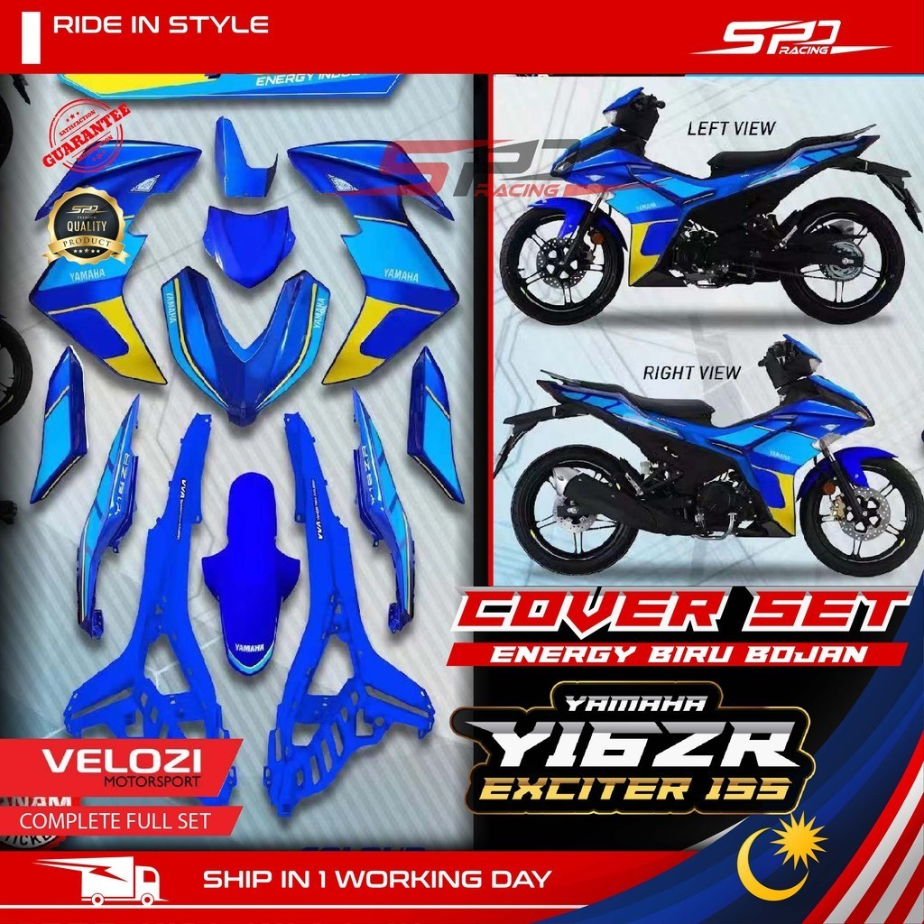 Y16 Cover Set Original VELOZI Sticker Tanam PNP For YAMAHA Y16ZR Energy ...