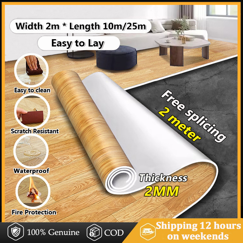 [Gift]Tikar Getah Tebal 10m/25m VINYL FLOORING Suitable For All Kinds ...