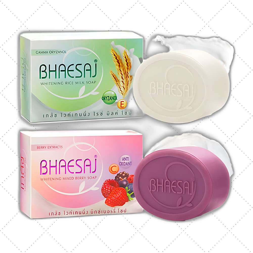 🔥Thai🔥 Bhaesaj Whitening Soap 130g ( Rice Milk / Mix Berry ) | Shopee ...