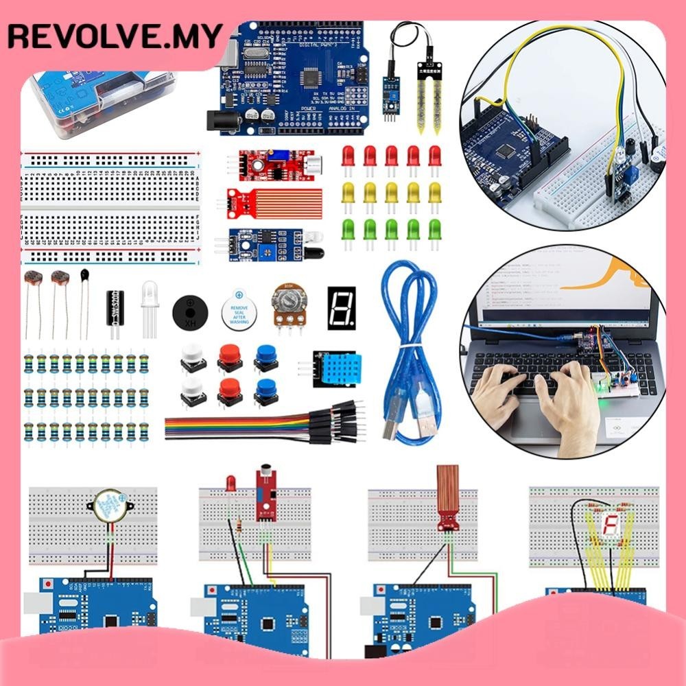 DIY Basic Kit with Breadboard LED Sensor Modules Resistance for Arduino ...