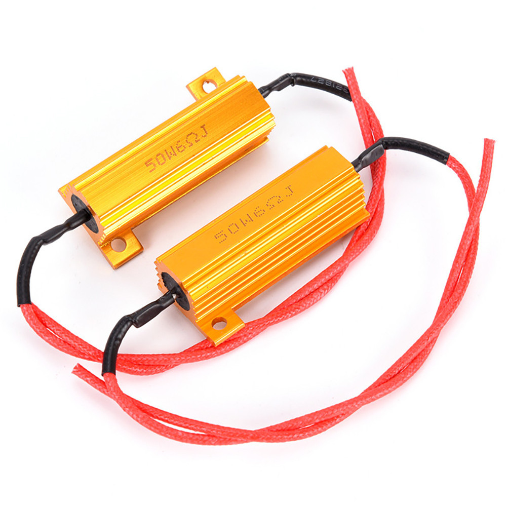 itechcool 1 Pair Anti-Flicker Adapter 6ohm 50W Anti-Flashing Resistance ...