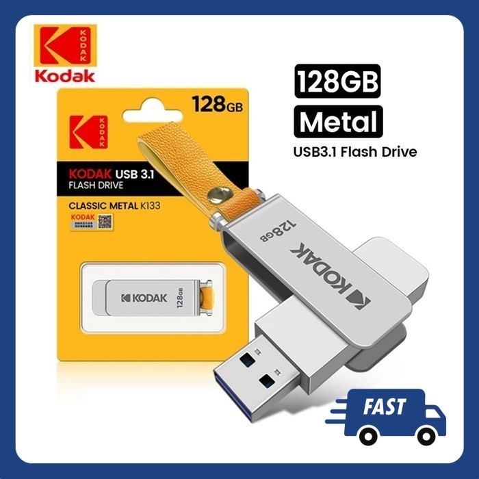 KODAK K133 Mini Metal USB Flash Drive 128GB Pendrive USB3.1 High Speed Memory Stick Unidad Flash ...