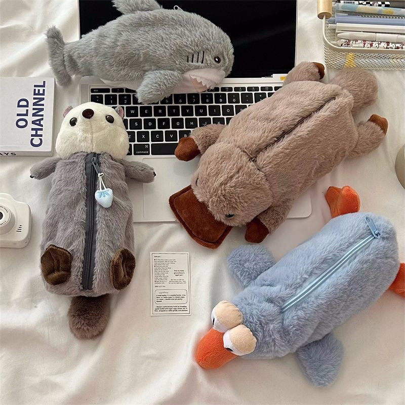 Cartoon Japanese Style Plush Pencil Case Cute Animal Plush Pencil Box ...