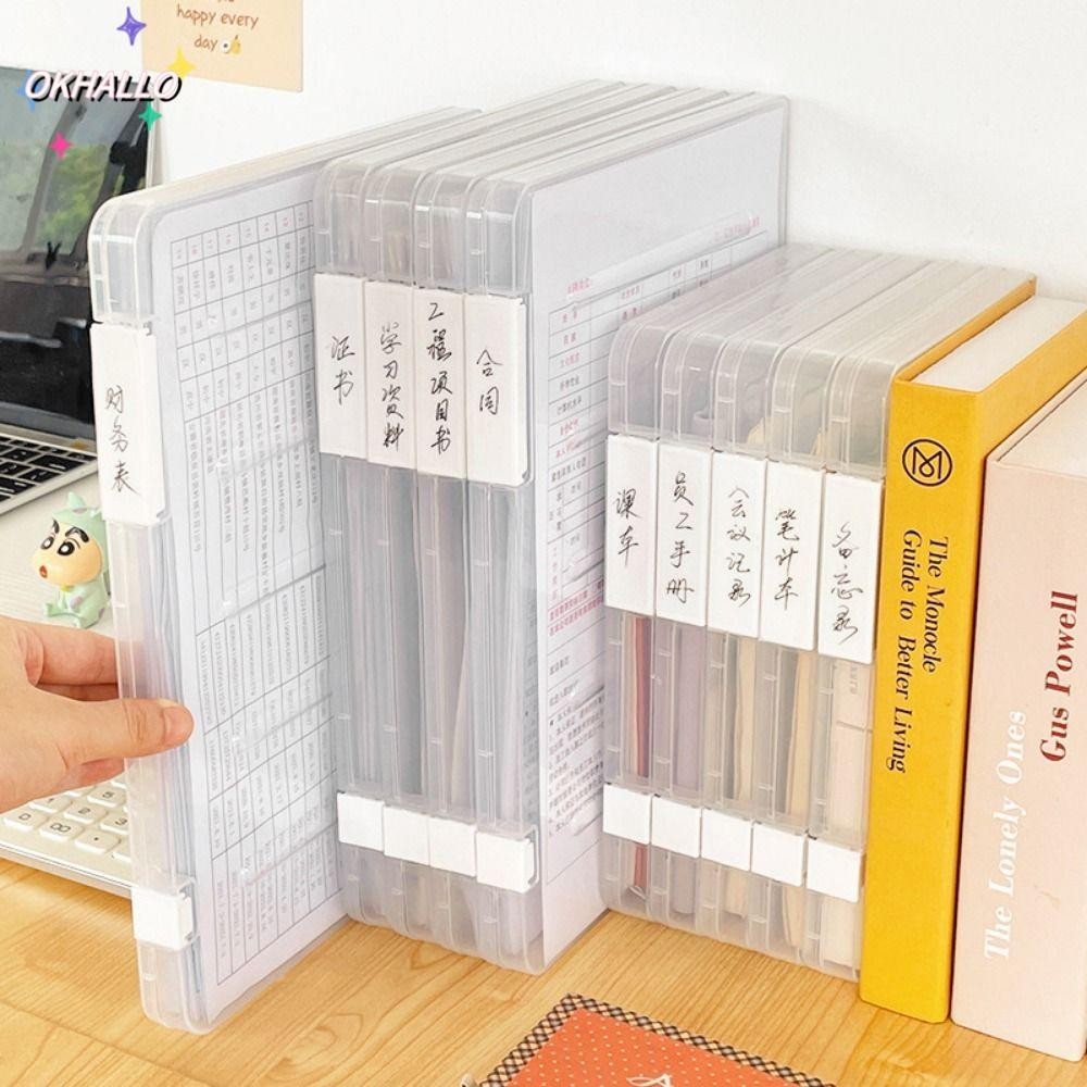 OKHALLO 1Pcs File Organizer Box, Office Stationery A4 A5 A4 Paper ...