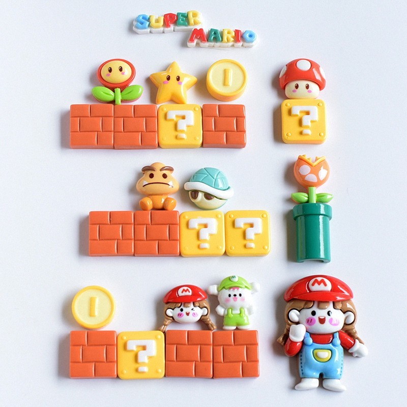 Super Mario 3D Fridge Magnet Refrigerator Home Decor Toy Kids Creative ...