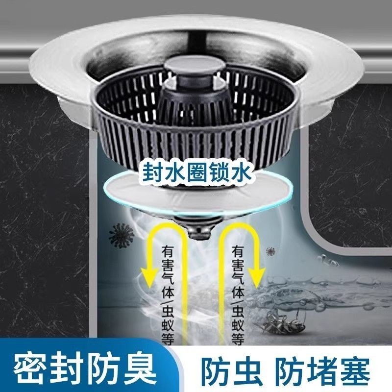 Stainless Steel Kitchen Sink Bounce Core Drainer Dishwasher Filter Mesh ...