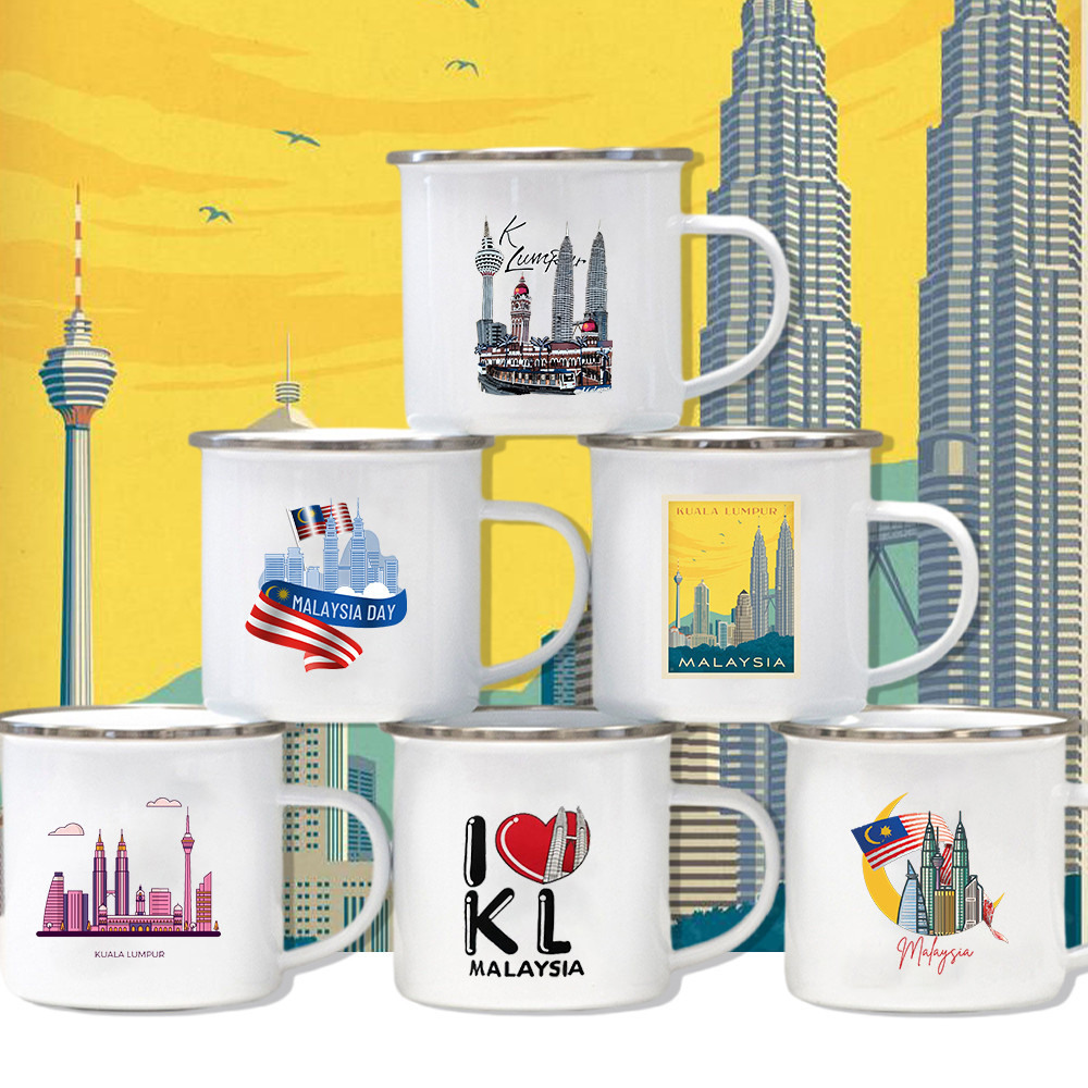 I Love Kuala Lumpur Print Enamel Mug Hari Merdeka Coffee Tea Cup ...