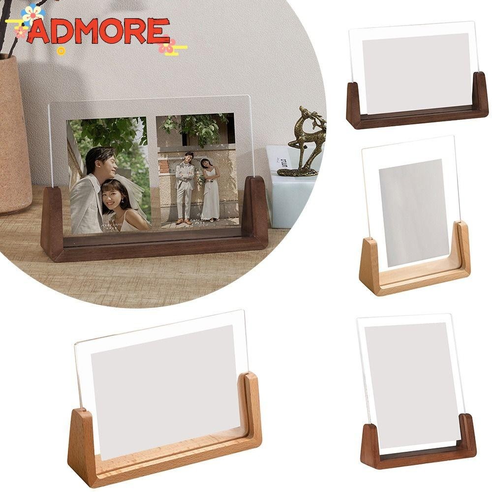 ADMORE Photo Frame, Acrylic U Shape Wood Pictures Frame, Creative ...
