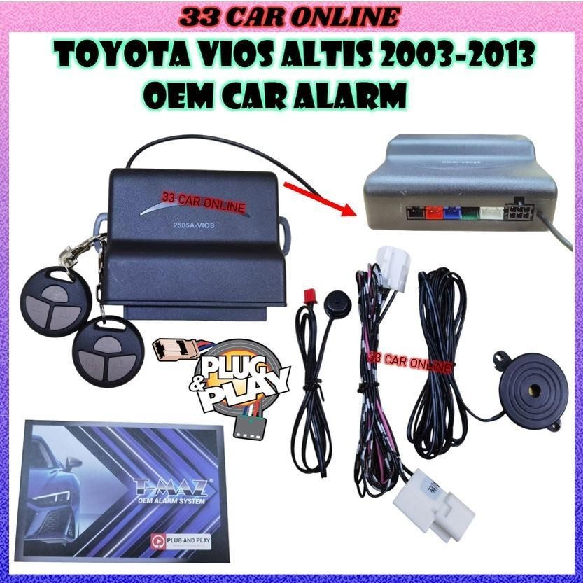 TOYOTA VIOS ALTIS 2003-2007 2008-2013 OEM PLUG & PLAY CAR ALARM SYSTEM ...