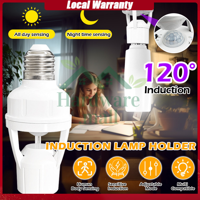 Sensor LED Lamp Socket Base PIR Human Induction Motion E27 LED Light ...
