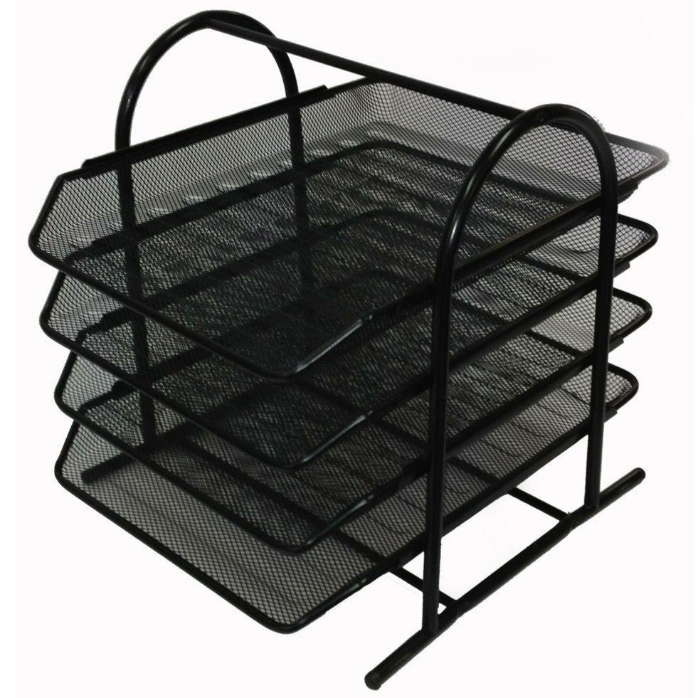 Strong Stackers 4 Tier File Document Letter Paper Tray/4-Tier Metal ...