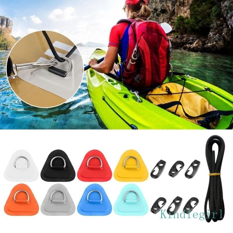 DLAY 6Pcs Stainless PVC Stand-Up Paddleboard Patches Kayak D-Rings ...