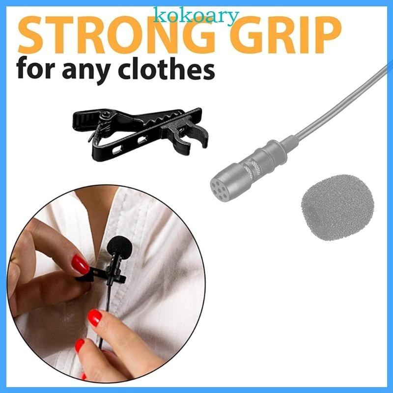 KOK Lapel Microphone Clips Replacement Kit Metal Clamp for On-line ...