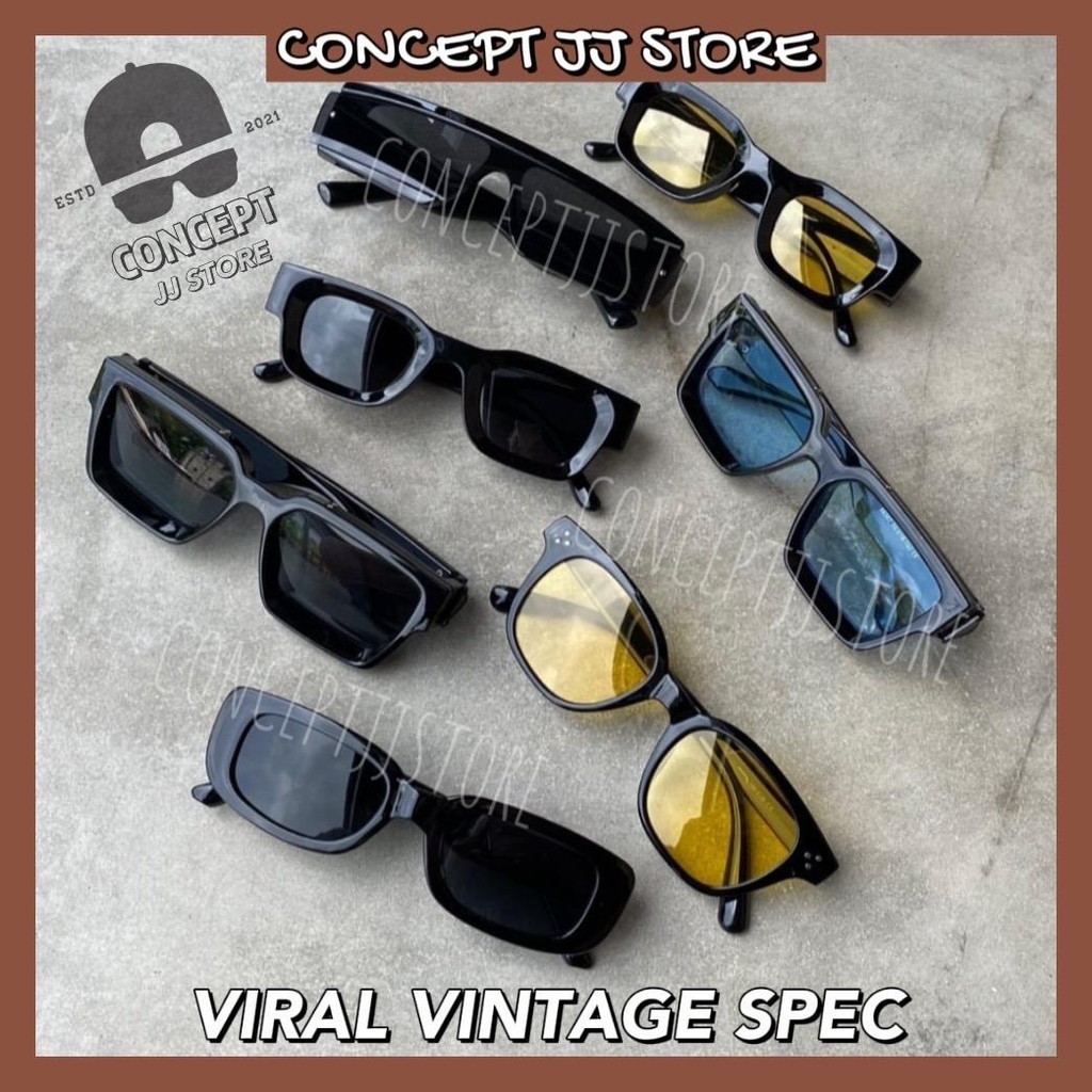 [READY STOCK] VIRAL NEW DESIGN SPEC MATA HITAM BLACK SPEC Sunglasses ...