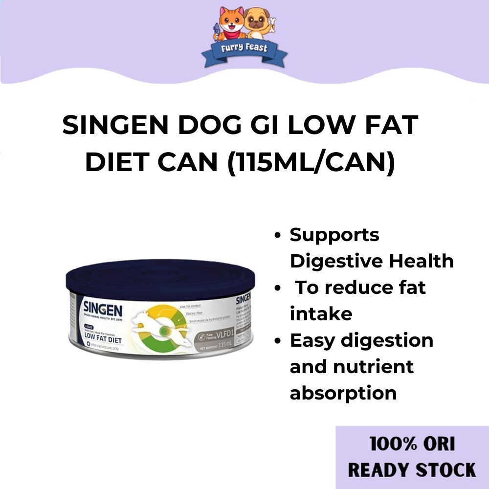 SINGEN DOG GI LOW FAT DIET CAN VLFD1 (115ML/CAN) | Liquid Food For Dog ...