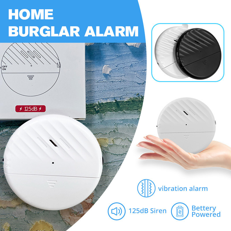 Wireless Door And Window Vibration Sensor Alarm 125dB Glass Breakage ...