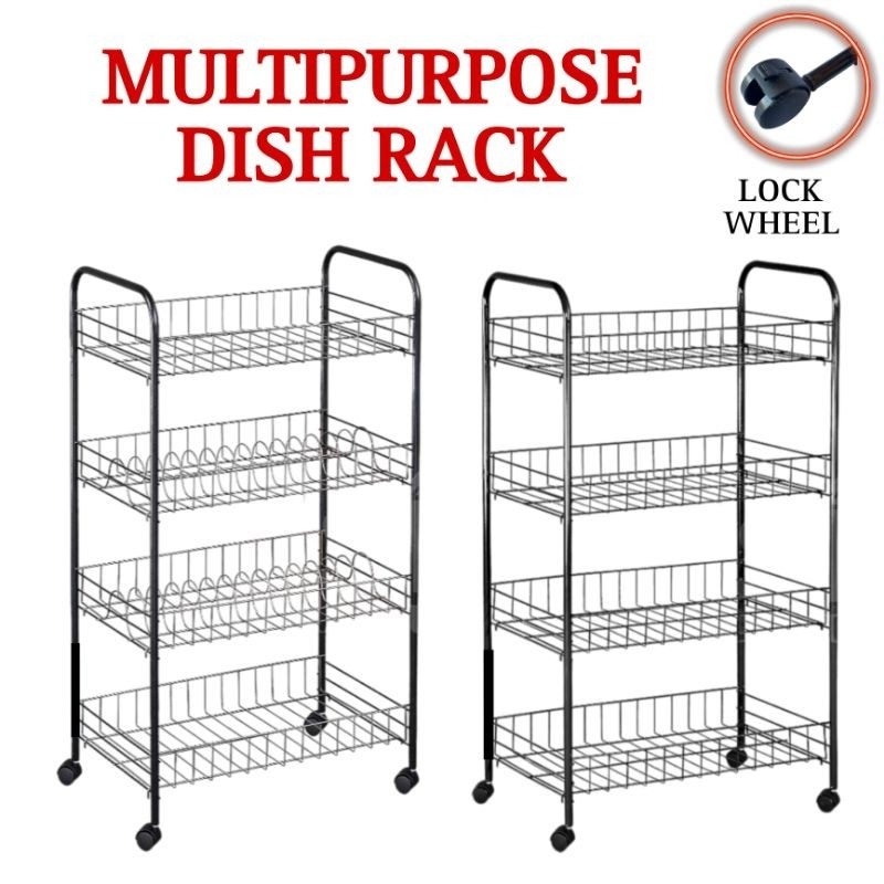 OFFER DISH RACK WITH WHEEL RAK PINGGAN BERODA MULTIPURPOSE RACK RAK ...