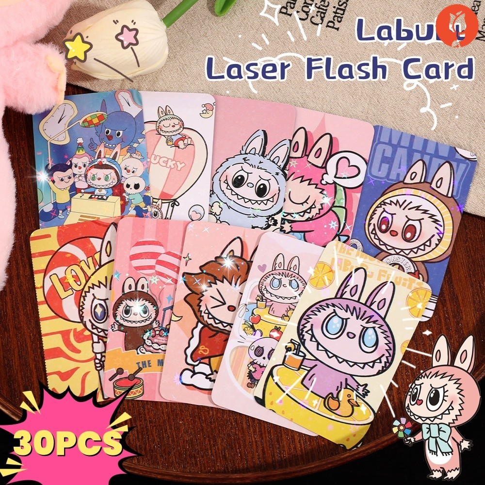 30Pcs/Box Cute Double-sided Labubu Photocards Collection Cards - Lovely ...