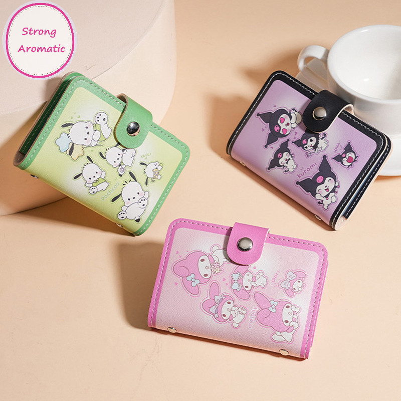 STRO Kawaii Sanrio Wallet Bag PU Mini Album Hello Kitty Bank Card Bag Id Credit Card Holder ...