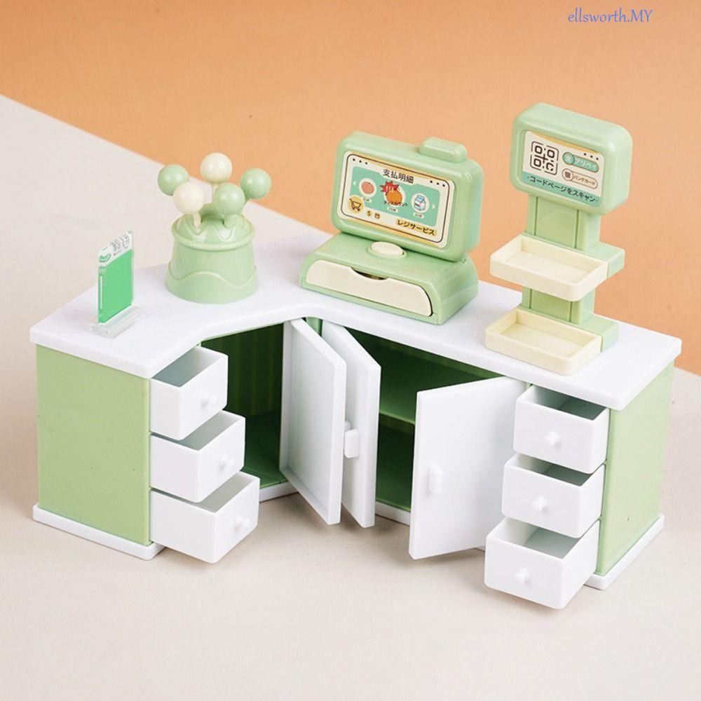 ELLSWORTH Dollhouse Miniature Cashier, Cash Register Checkout Mini ...
