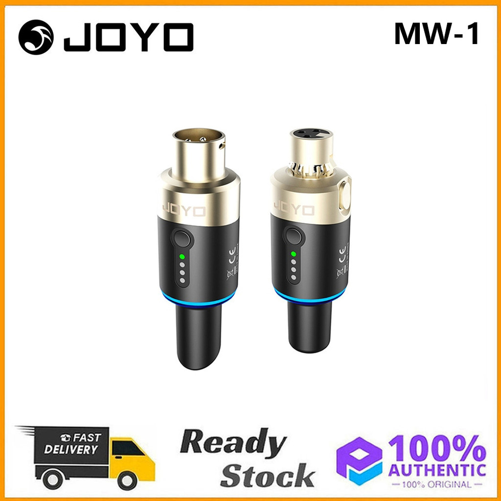 JOYO MW-1 5.8GHz Wireless Microphone System 4 Channels Plug On XLR Mic ...