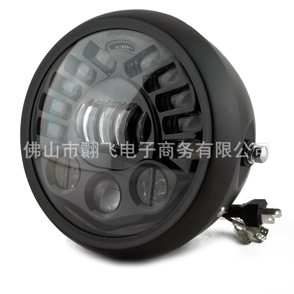 High Quality Motorcycle Modified LED Headlight 25cm Retro Headlight ...