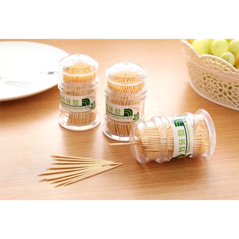 Toothpick Packed Bamboo Toothpick Boxed Portable floss Tube Pack ...